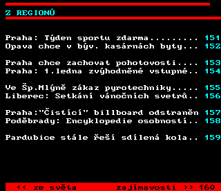 ČT1 - teletext České televize